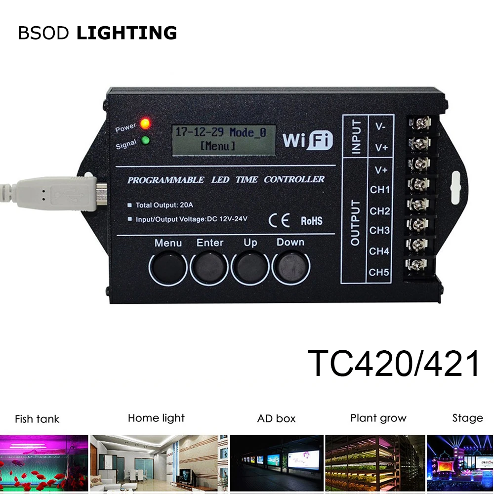 Bsod Led Controller Tc420 Tc421 Wifi Tc423 Led Time Programable Led ...