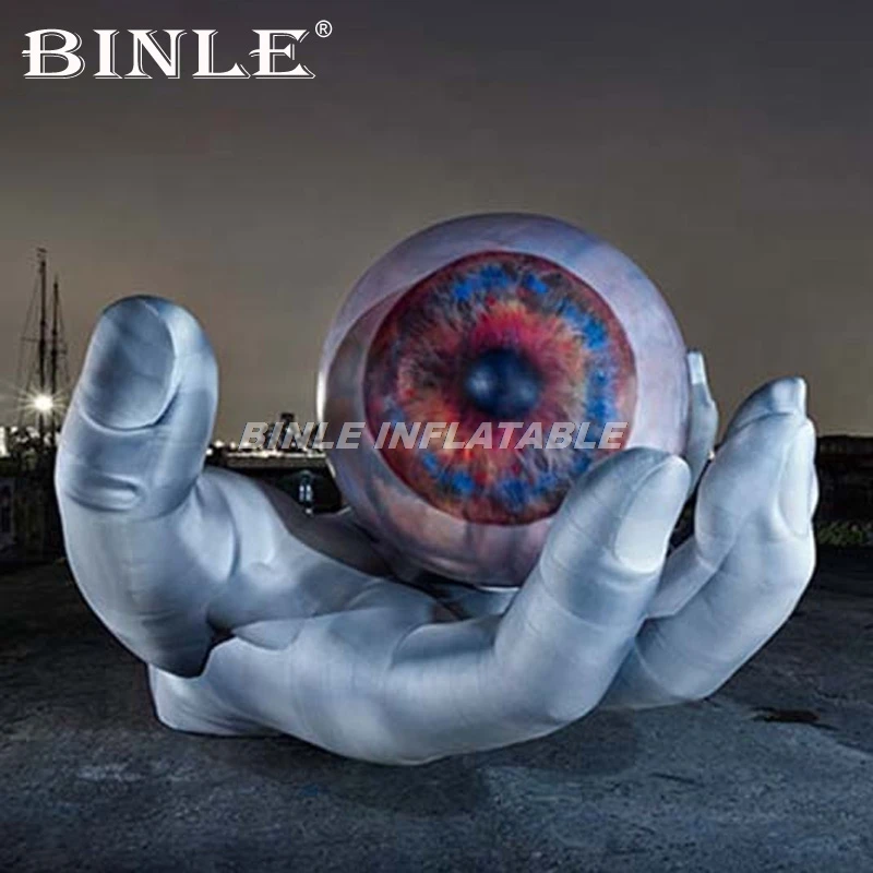 Festival-giant-inflatable-hands-with-holding-eye-ball-inflatable ...