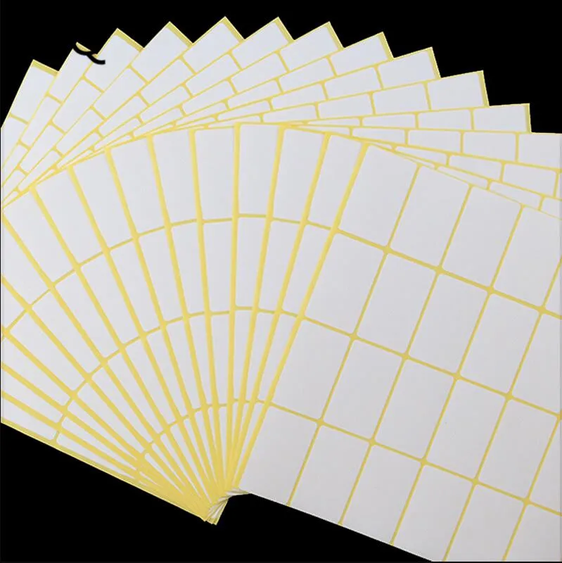 Various sizes Rectangle Code Stickers Self Adhesive Sticky Labels White ...
