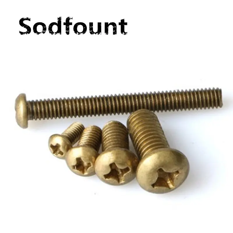 20pcs-lot-PM-Cross-round-copper-screw-M3-M4-M5-Machine-tooth-copper ...