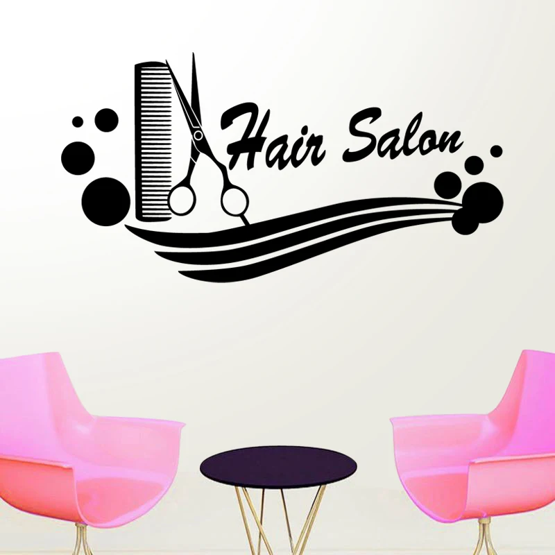 Hair Scissor Hair Salon Sticker Hairdresser Decal Barber Shop Posters