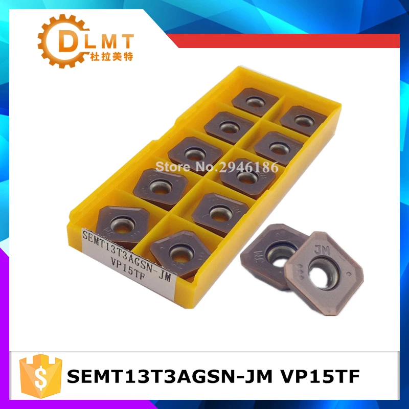 10pcs Semt13t3agsn-jm Vp15tf Cemented Carbide Inserts Cnc Milling ...