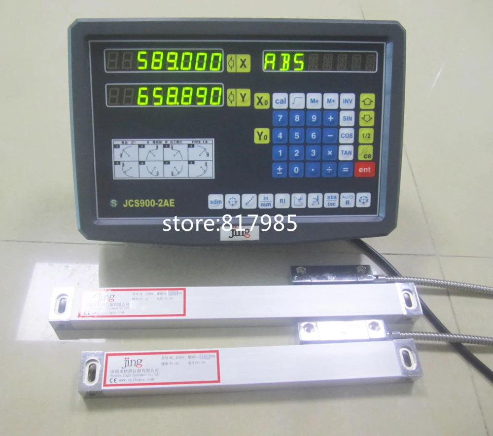 DRO lectura digital de 2 ejes para máquina de torno de fresado, codificador lineal de escala ...