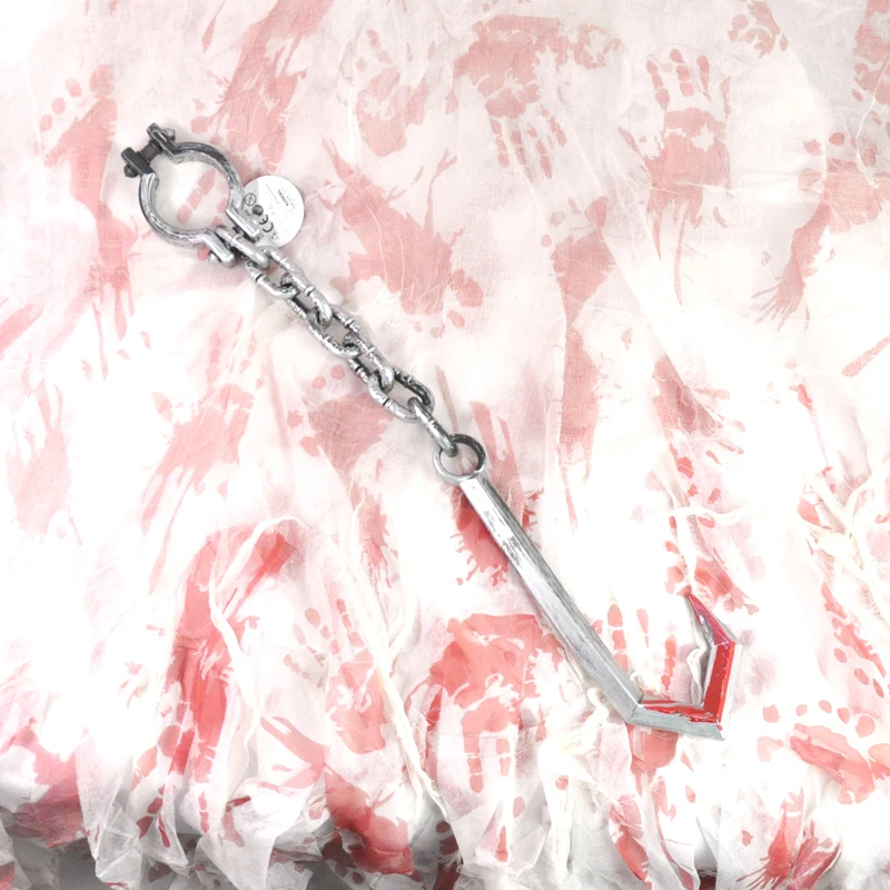 Hanging Plastic Butchers Meat Chain Hook Horror Weapon Halloween ...