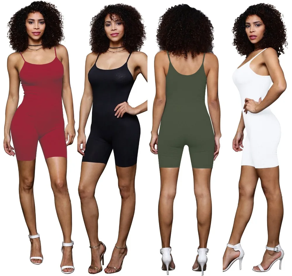Sexy Spaghetti Strap Playsuits Rompers 2017 Sleeveless Backless Bodycon ...