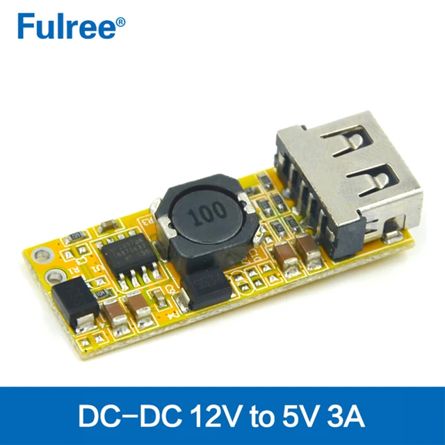DC 12V to DC 5V 3A 15W Step Down Converter 12 Volt to 5 Volt 3 Amp 15 ...