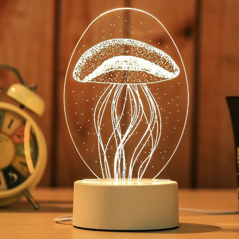 Creative 3D Night Light LED Night Lights Creative Ambient Light Desk ...