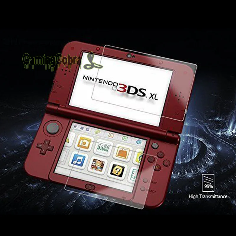 Top Bottom Tempered Glass Cover Screen Protector For Nintendo 3DS XL ... Top Bottom Tempered Glass Cover Screen Protector For Nintendo 3DS XL ...