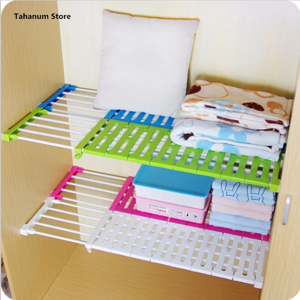 Adjustable Wardrobe partition storage rack cabinets holder organizers ...