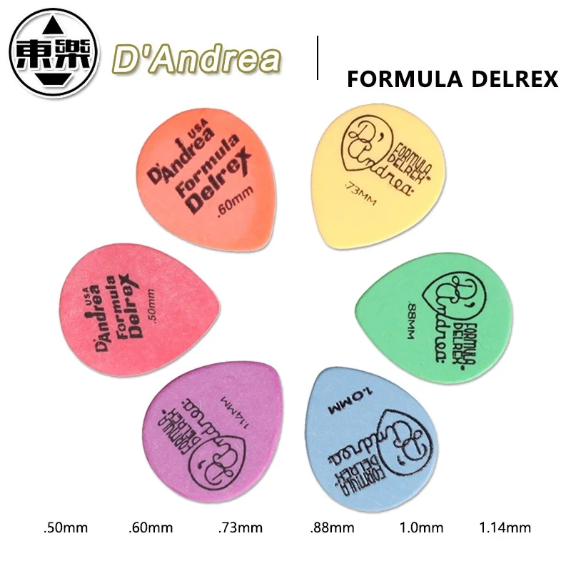 D'andrea Formula Delrex D347 Rounded Teardrop Shape Guitar Pick ...