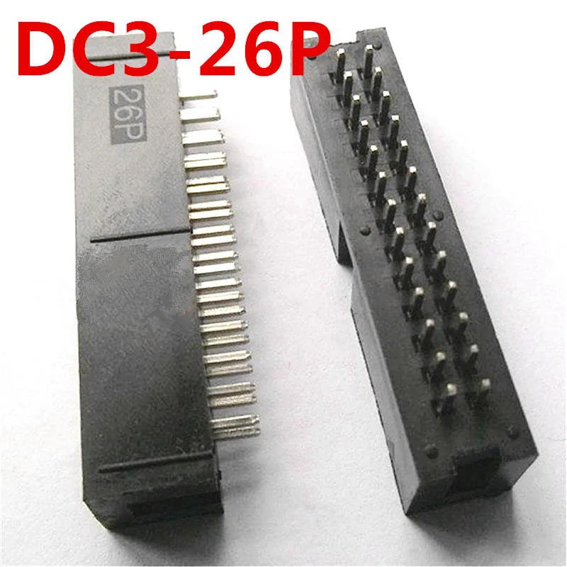 10pcs 26 Pin DC3 Simple horns Straight pin 2.54mm JTAG socket copper ...