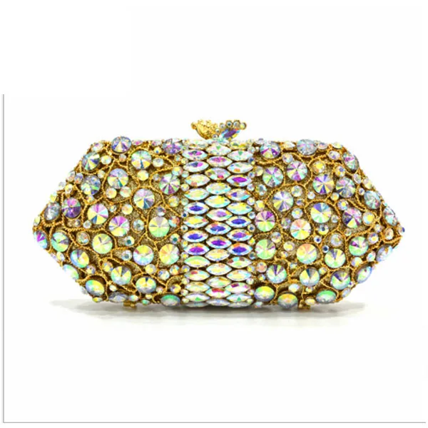 Multi Color Big Crystal Evening Bag Clutch Diamond Women Handbag ...