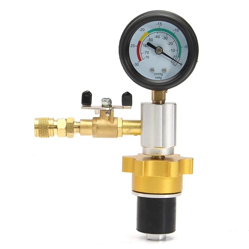 Vacuum Cooling System Car Radiator Coolant Refill & Purging Tool Gauge ...