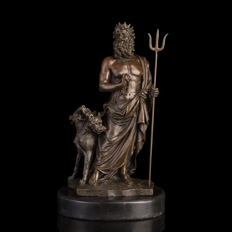 Greek Myth Pluto Bronze Statue Western Mythology Hade Cerberus ...