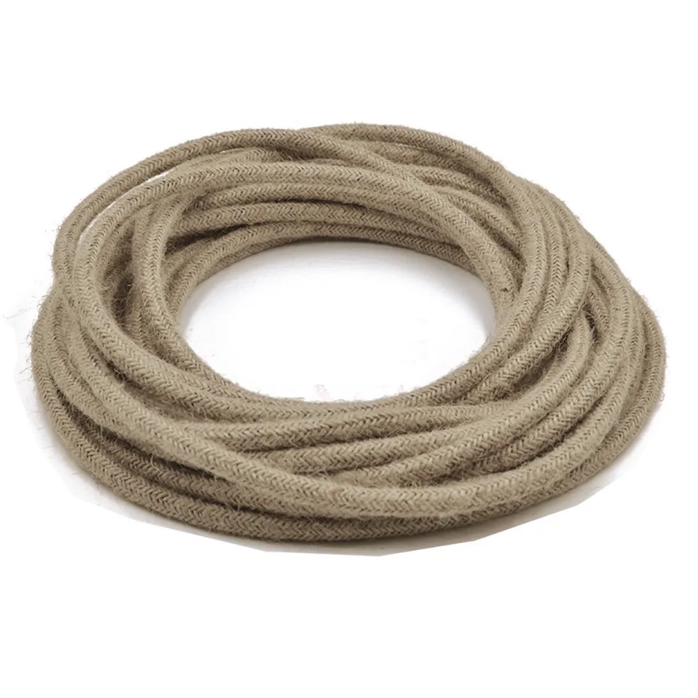 10M/lot 2 x 0.75mm Round Electric Rope Light Cord Antique Industrial ...