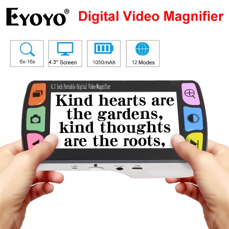 Eyoyo Digital Magnifier Video 4.3 inch magnify Screen Electronic ...