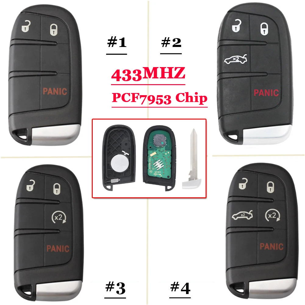 1piece-2-3-4-button-flip-Remote-Key-433mhz-for-FIAt-500-Panda-Punto ...