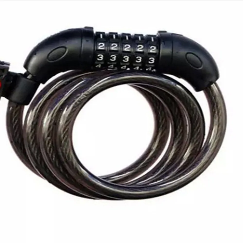 TY566 Portable 5 Digit Code Bike Lock Combination Cable Bike Lock Anti TY566 Portable 5 Digit Code Bike Lock Combination Cable Bike Lock Anti