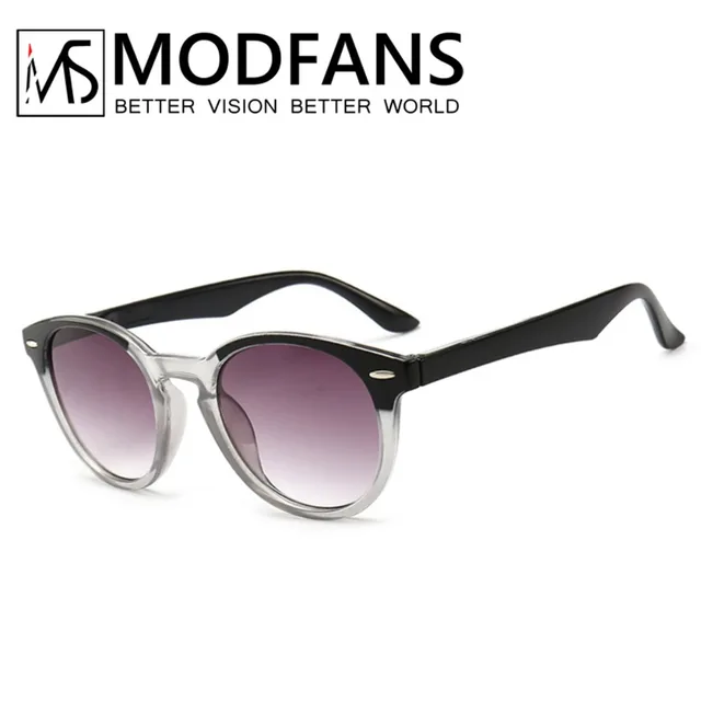 Tinted Reading Glasses Round Vintage New Grade Grey Lens Anti Uv Presbyopia 10 15 20 25 30