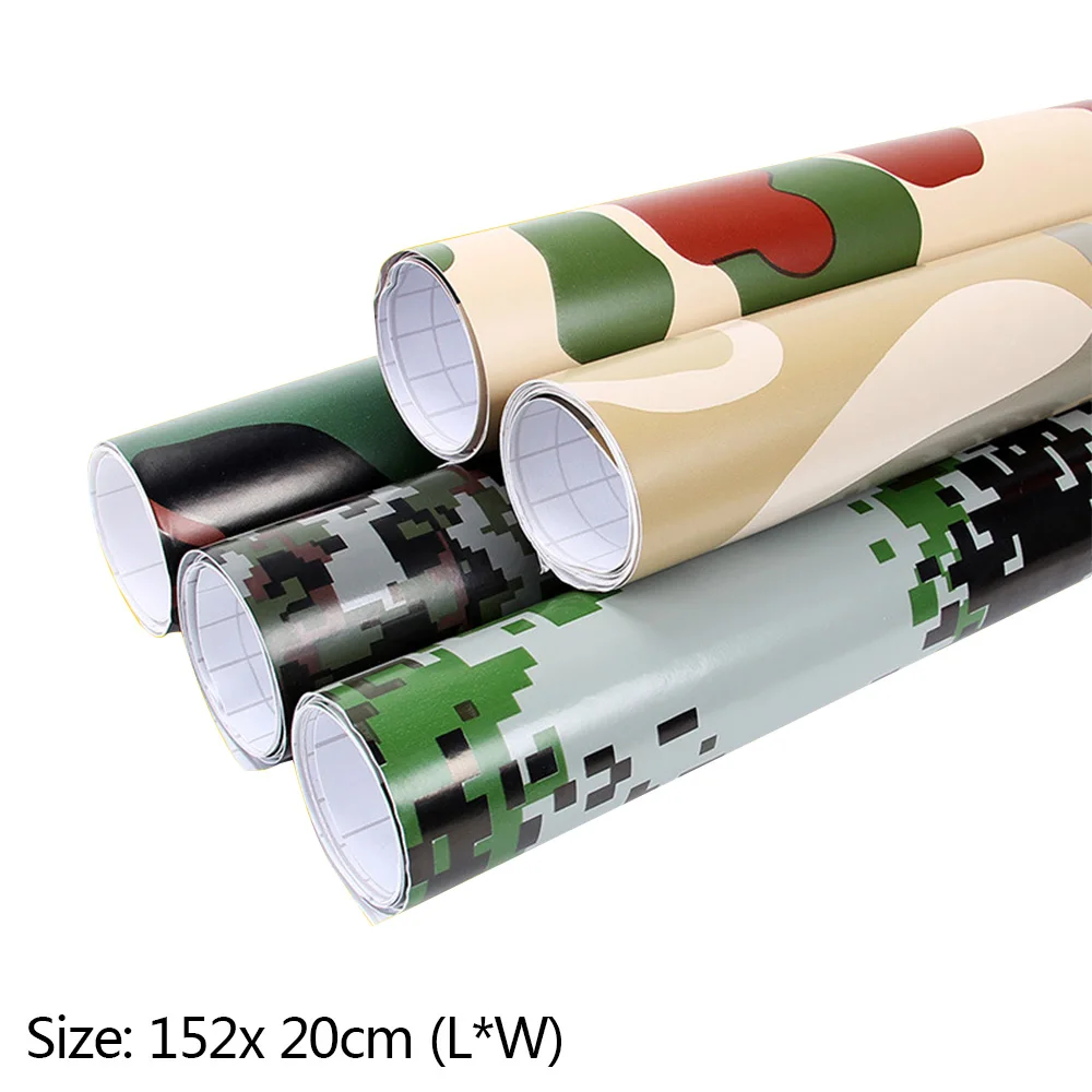 Camouflage Vinyl PVC Car Sticker Wrap Film Digital Woodland Army ...