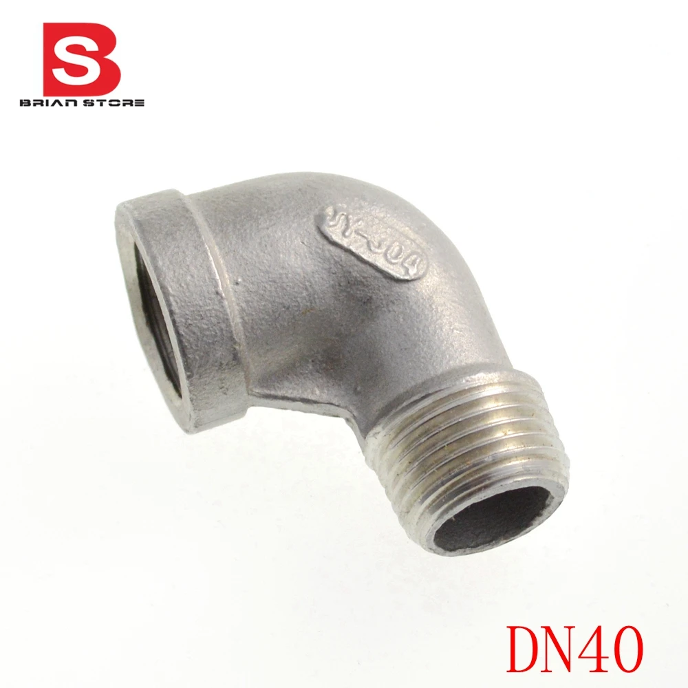 DN40 1.5" equal BSPT elbow 90 screwed connection Joint plumbing Pipes Connection 304 Stainless ...