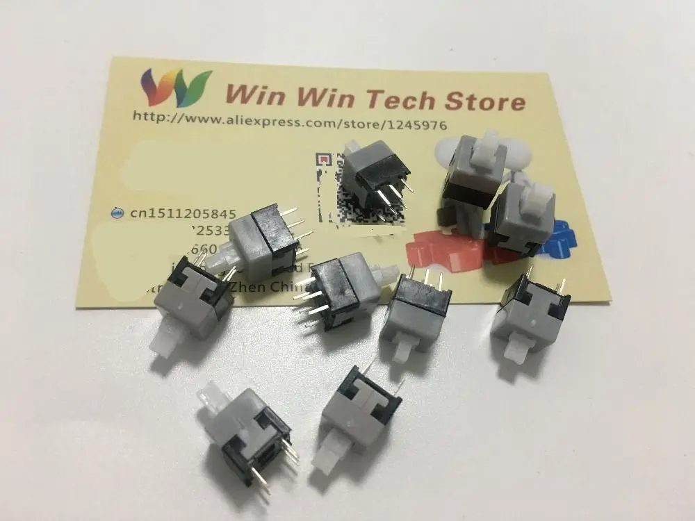 10pcs 6 Pin 8.5*8.5mm Micro Swith Switches Press On/off Self Lock Hot ...