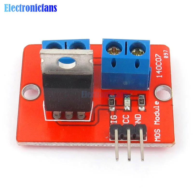 5pcs Top Mosfet Button Irf520 Mosfet Driver Module For Arduino Mcu Arm Raspberry Pi 3 3v 5v