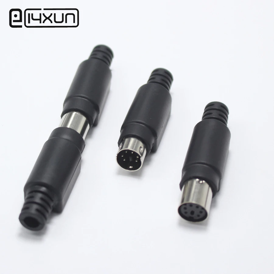 1set Plc 6 Pin Male Female Plug Jack Md6 S Terminal Connector Welded ...