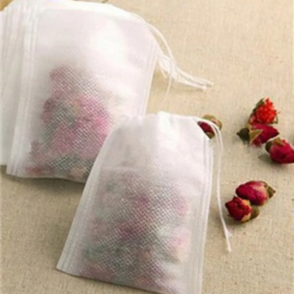 Teabags Non Woven Fabric Empty Scented Tea Bags With String Heal Seal ...