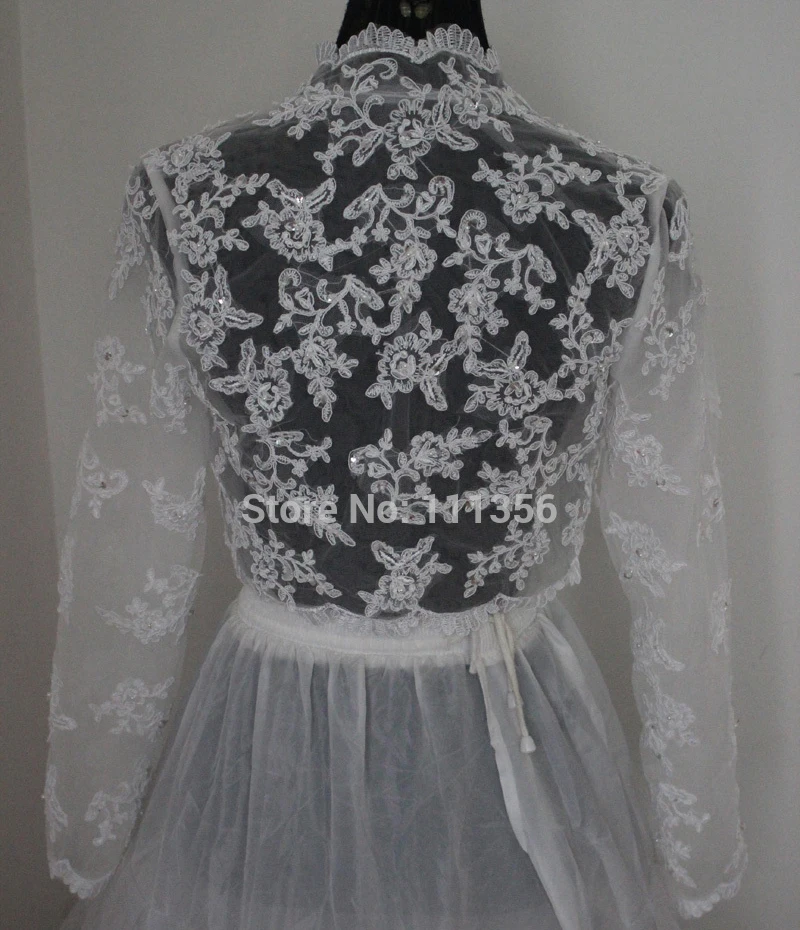 Aliexpress.com : Buy Sexy Bridal Bolero With Long Sleeve Elegant Wraps ...