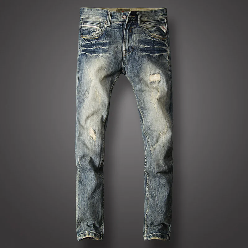 Italian Style Fashion Designer Men Jeans Slim Fit High Quality ...