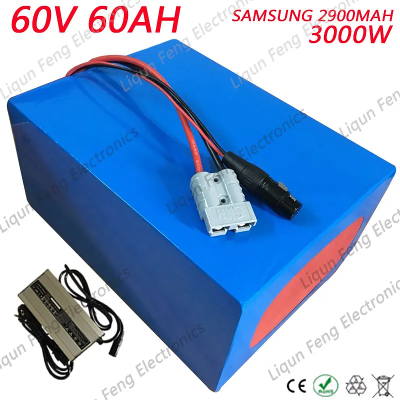 60V lithium Battery 60v 60ah Electric Bike Battery 60V 2000W 3000W ...