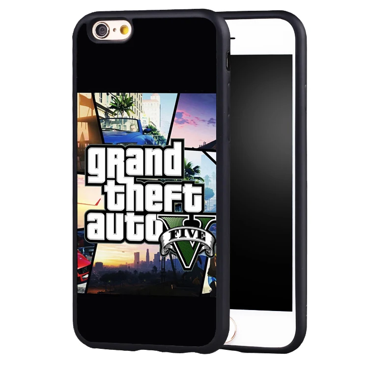 Famous GTA grand theft auto 5 V phone case cover for iphone 7 7plus 6 ...