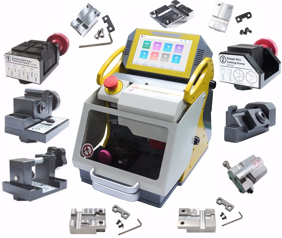 2019 New Full 12 Clamps Original Sec E9 Cnc Automatic Key Cutting ...