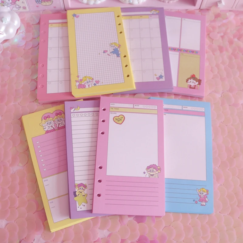 Feuillet mobile,Papiers de remplissage pour planificateur 6 trous ins ...