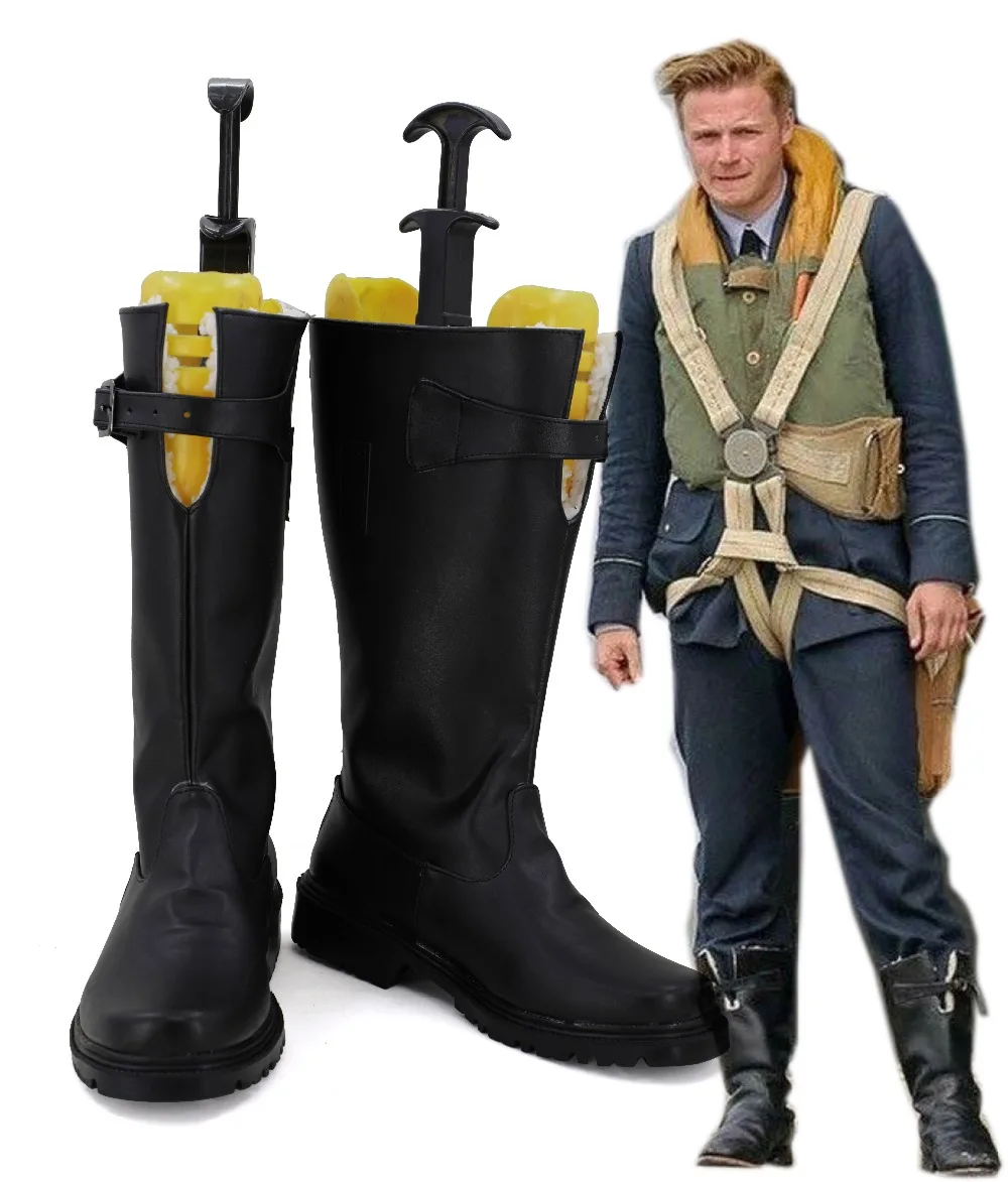 Dunkirk Collins Cosplay Boot Wool Shoe - AllCosplay.com