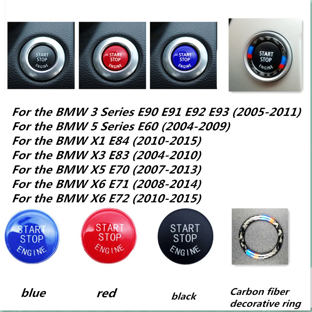 Кнопка запуска двигателя автомобиля кнопка остановки замена крышки для BMW E60 E70 E71 E90 E92 ...