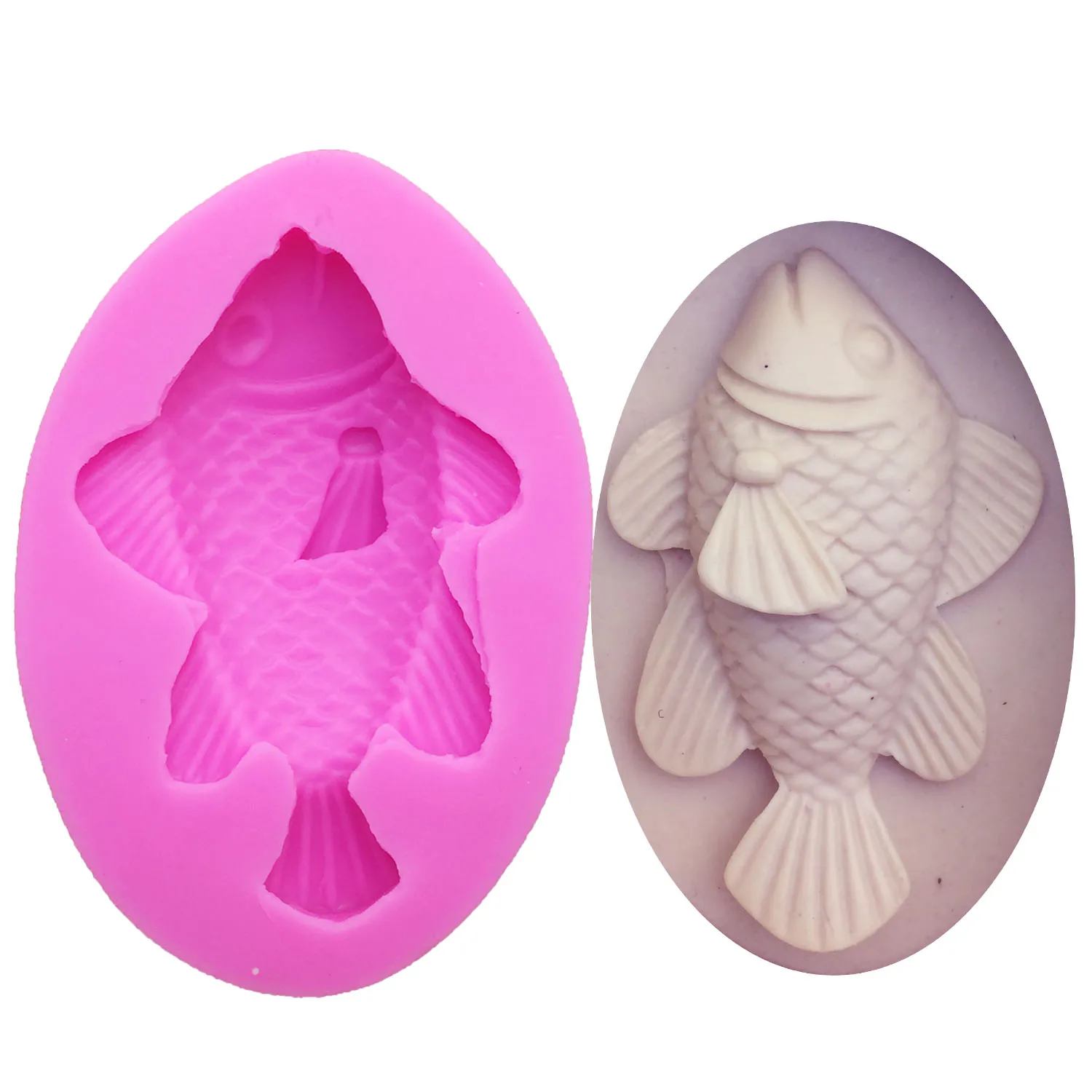 M0535 Fish Silicone Mold Chocolate Cake Pudding Jelly Silicone Moldes ...