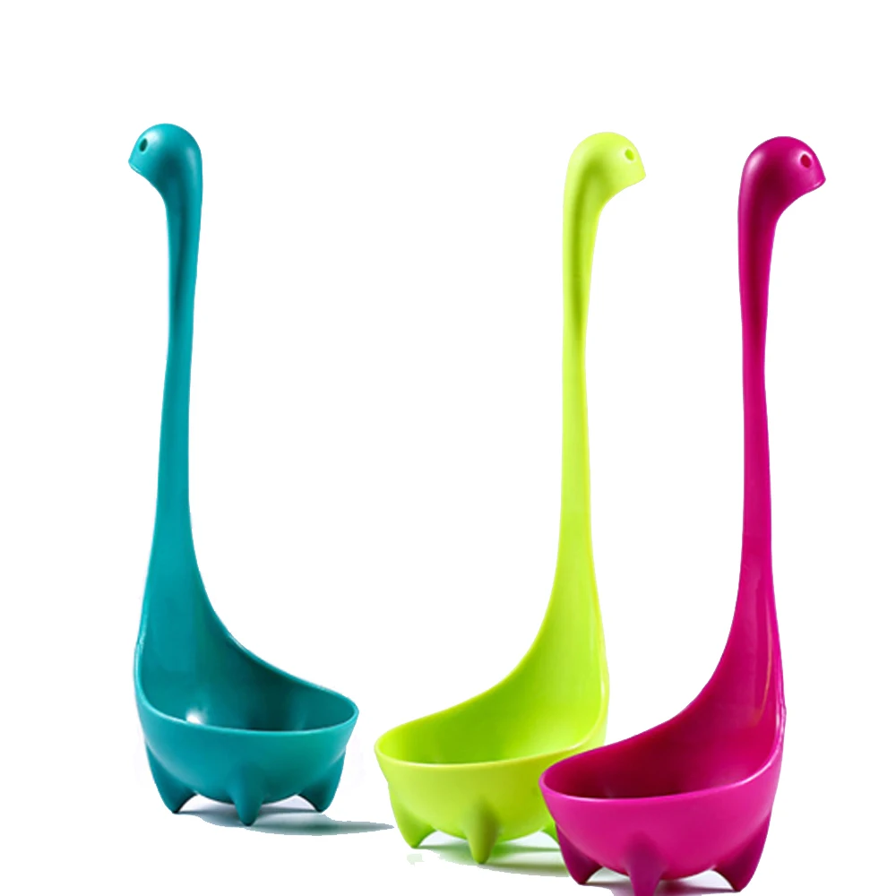 Creative Plastic Dinosaur Spoon Kitchen Long Handled Spoon Soup ...