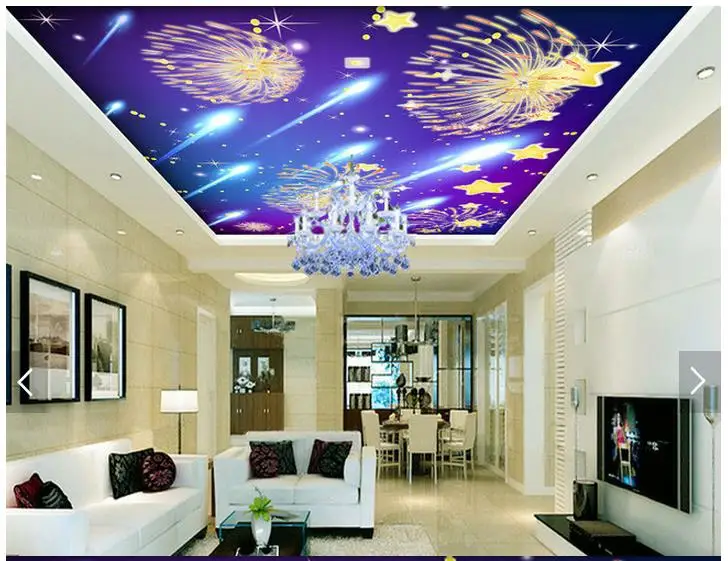 3D photo wallpaper custom 3d ceiling wallpaper murals Cosmic meteor ...