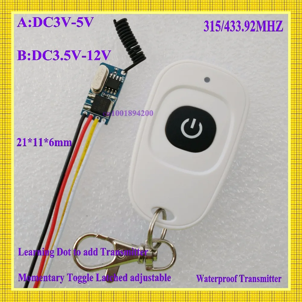 RF Circuit Remote Control Switch Mini Contactless Wireless Switch 3V 3 ...