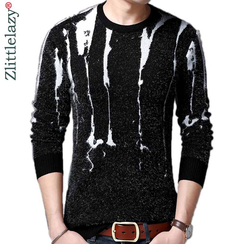 2018 lint designer pullover splash ink men sweater dress jersey knitted ...