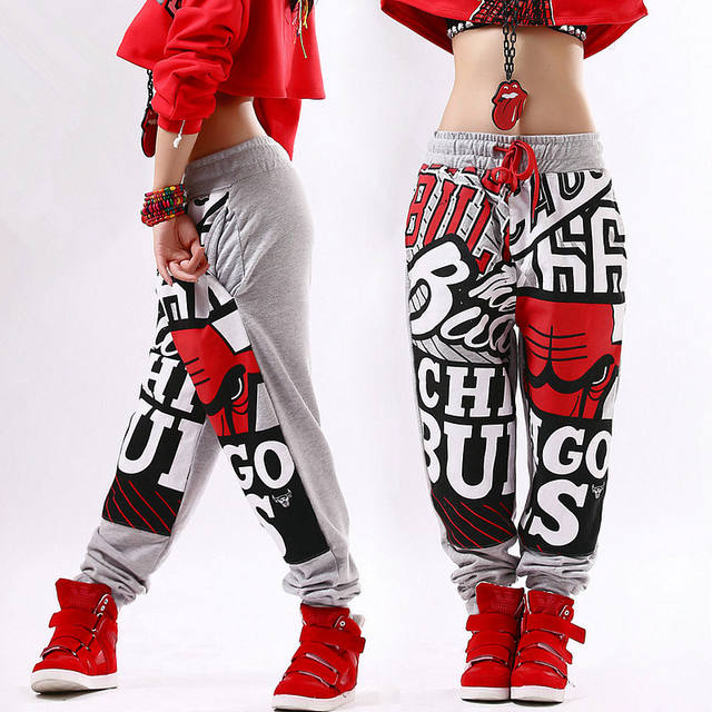 FREE SHIPPING Joggers Star Sweatpants Pattern Costumes harem Hip hop ...