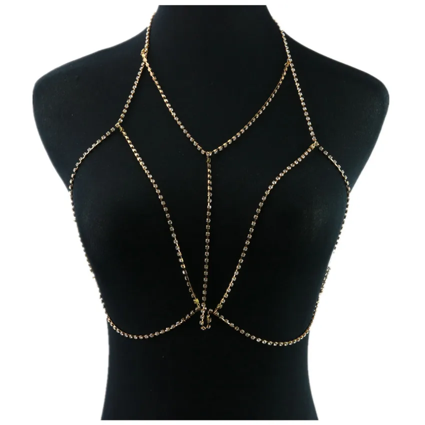 Bikini Body Chain Crystal Women Rhinestone Summer Sexy Metal Body Chain