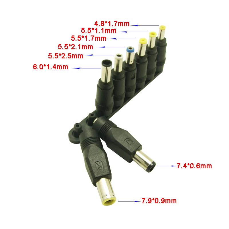 Laptop Power Plug Adapter Connectors Notebook Universal Charger Dc Head ...