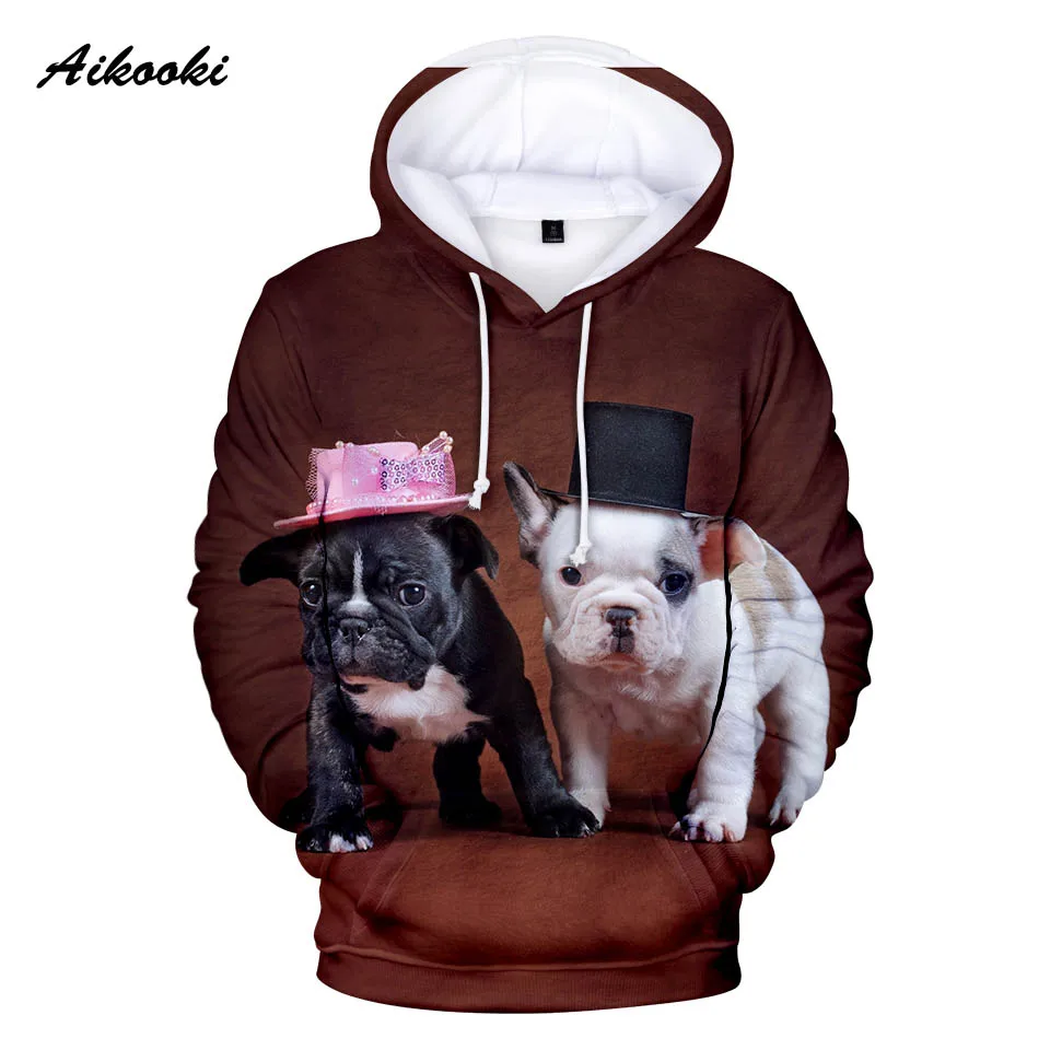 Lindo Bulldog francés sudaderas con capucha hombres/mujeres de manga ...
