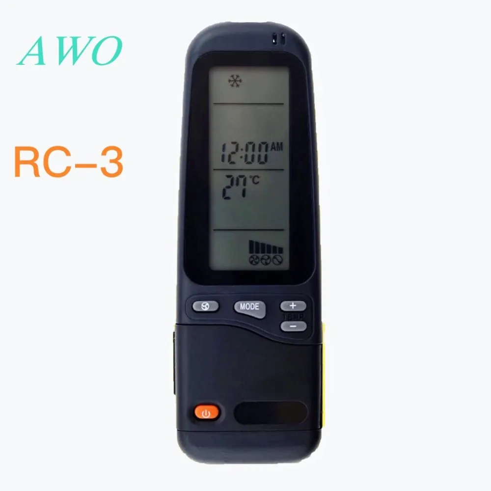1PC New RC-3 For Airwell Air Conditioner Remote Black RC-4 RC-7 WMZ ...