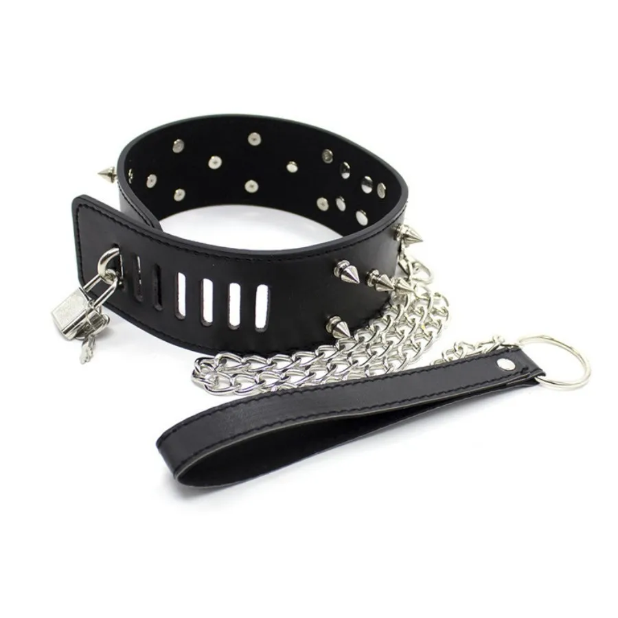 Wolf Tand Leer Sex Salve Bdsm Kraag En Leash Volwassen Kragen Ketting Fetish Choker Bondage 