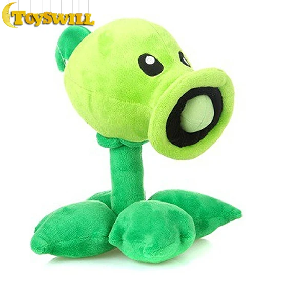 2015 12 Inch Baby Children Plush Plants vs Zombies Peashooter Dolls ...