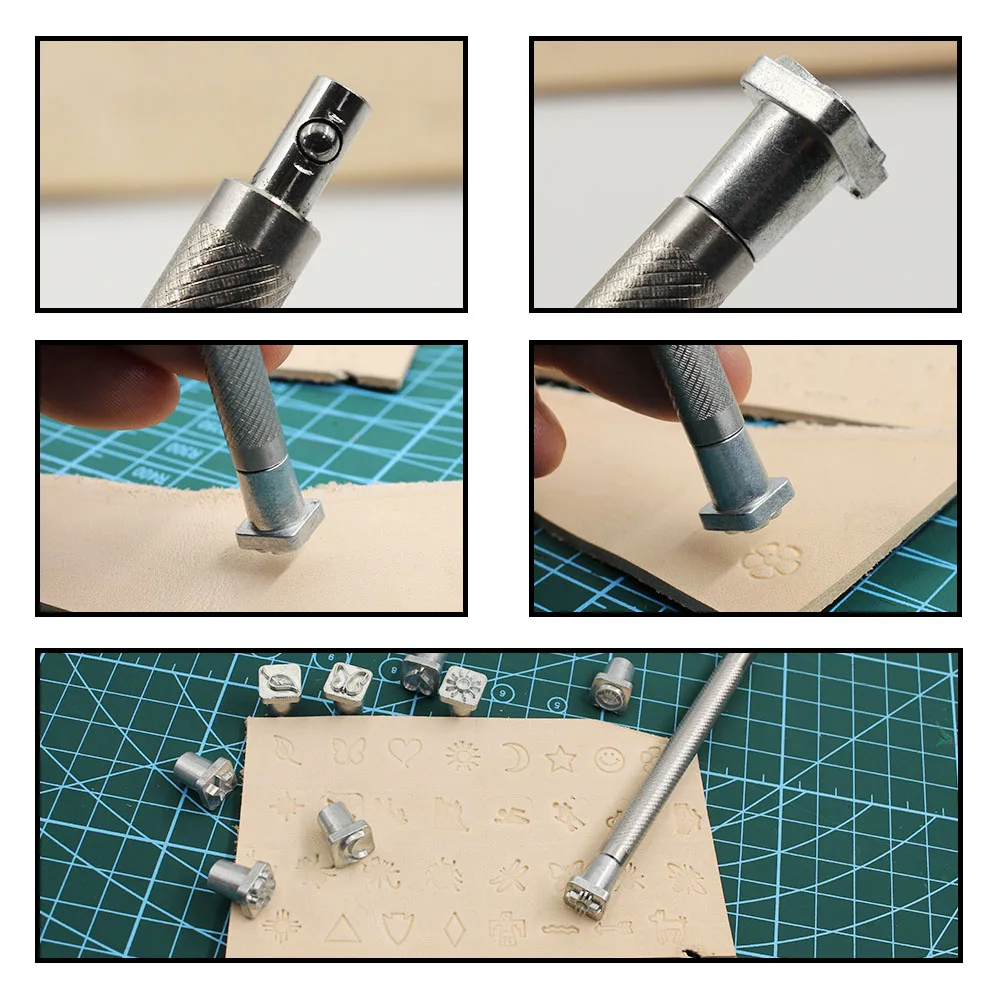 32 Styles Metal Stamping Punch Tool For Leather Carving Stamp Tools DIY ...
